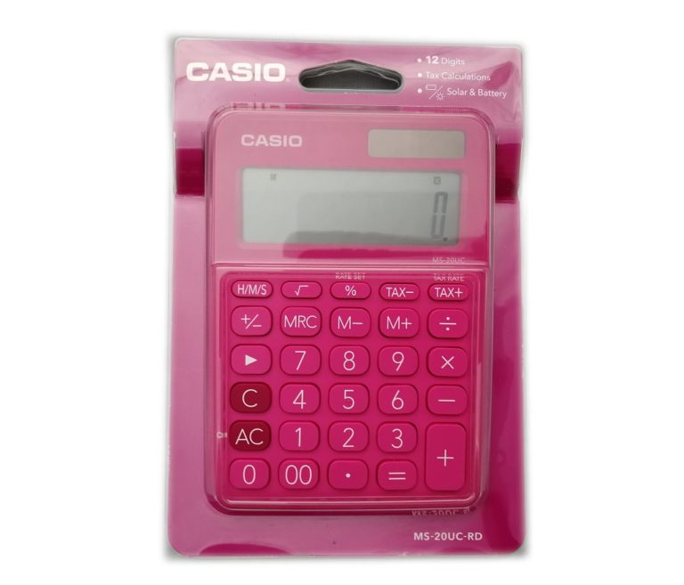 CALCULADORA CASIO MS20 12 DIGITOS COLORES